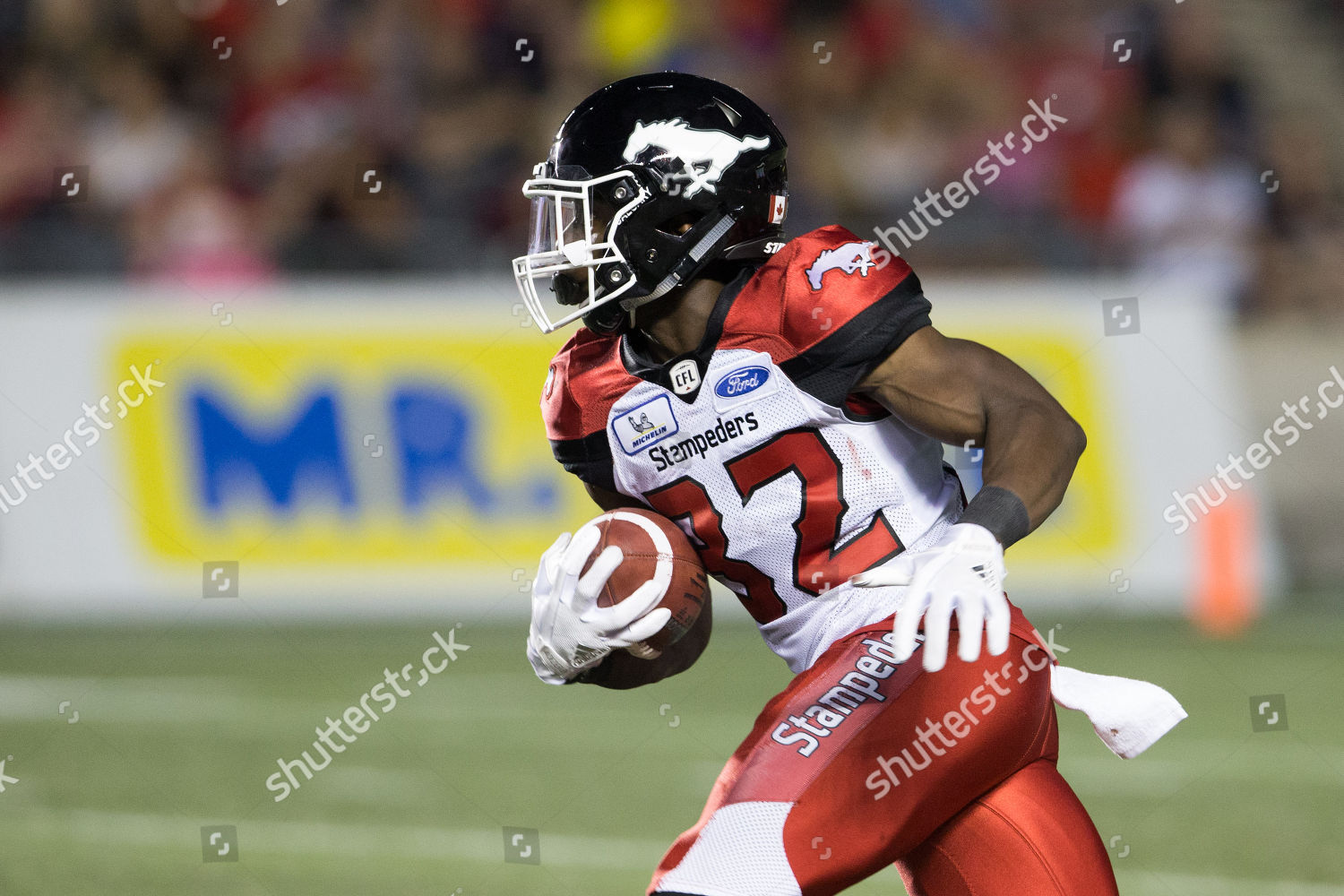 Calgary Stampeders Linebacker Maleki Harris 37 Editorial Stock Photo ...