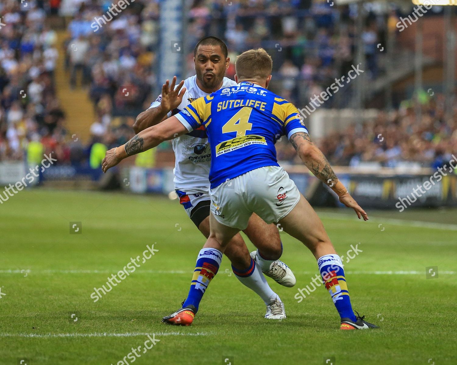 Bill Tupou Wakefield Trinity Tackled By Editorial Stock Photo - Stock ...