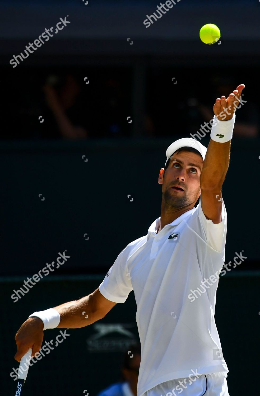 Novak Djokovic Action Serving During Gentlemens Editorial Stock Photo ...