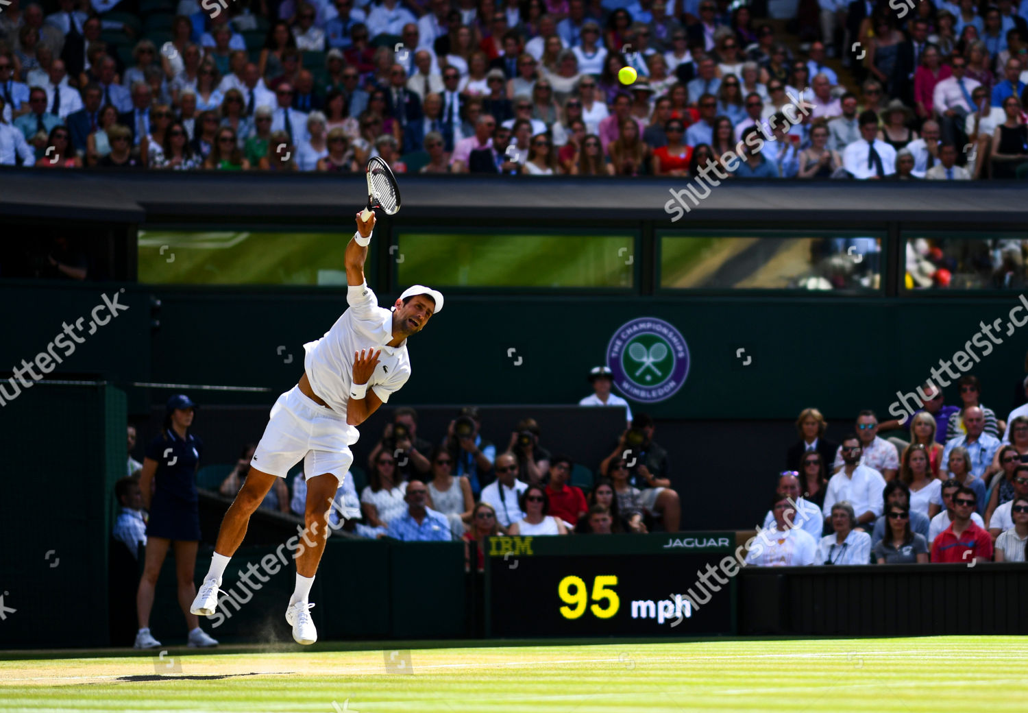 Novak Djokovic Action Serving During Gentlemens Editorial Stock Photo ...