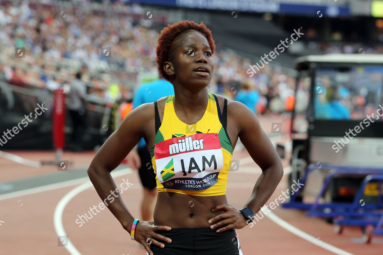 Jeanine Williams Jamaica Competes Women 100 Editorial Stock Photo ...