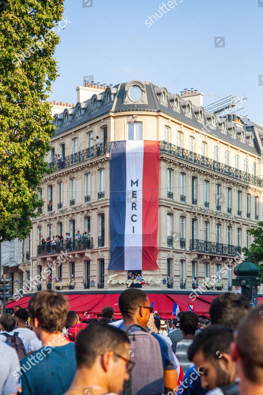 Huge French Flag Word Merci On Editorial Stock Photo - Stock Image ...