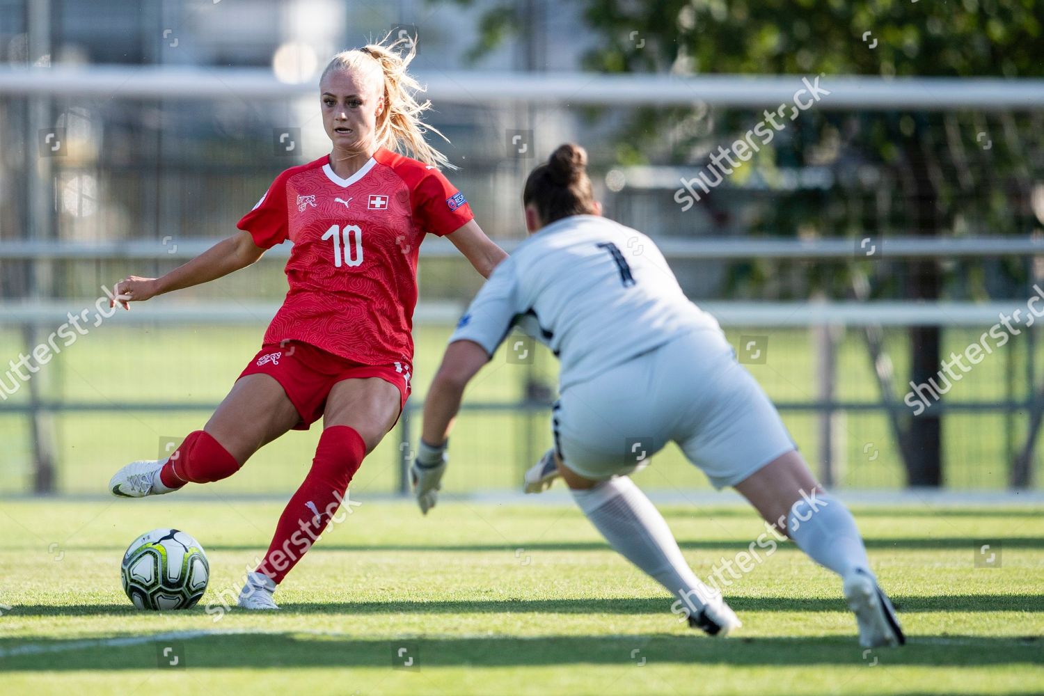 Switzerlands Alisha Lehmann L Fights Ball Editorial Stock Photo - Stock ...