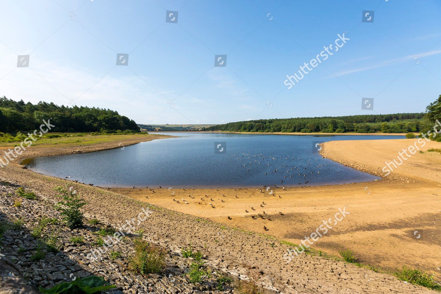 Water Level Swinsty Reservoir Near Harrogate Editorial Stock Photo ...