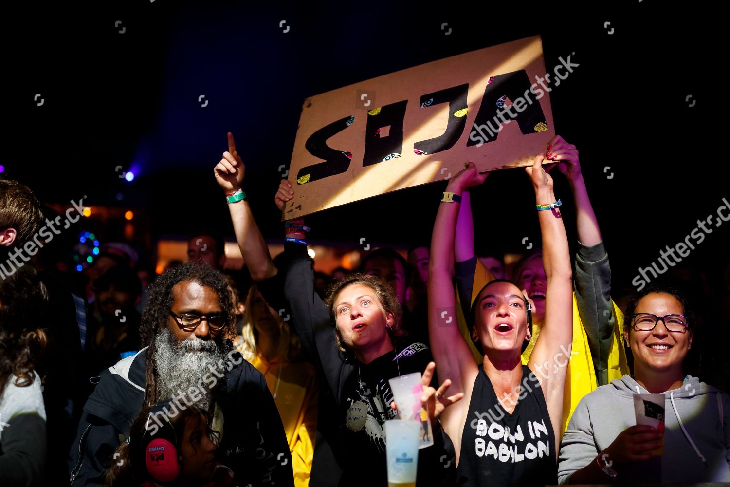 Festivalgoers Cheer Us Reggae Band Soja Editorial Stock Photo - Stock ...