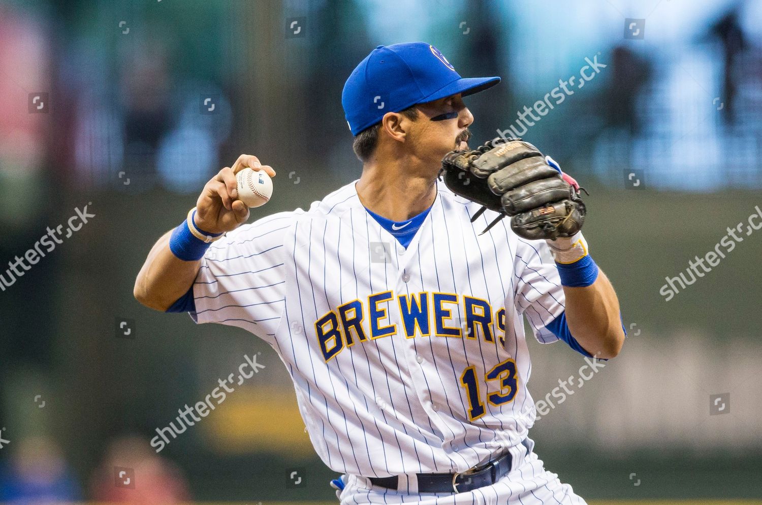 Milwaukee Brewers Second Baseman Tyler Saladino Editorial Stock Photo ...