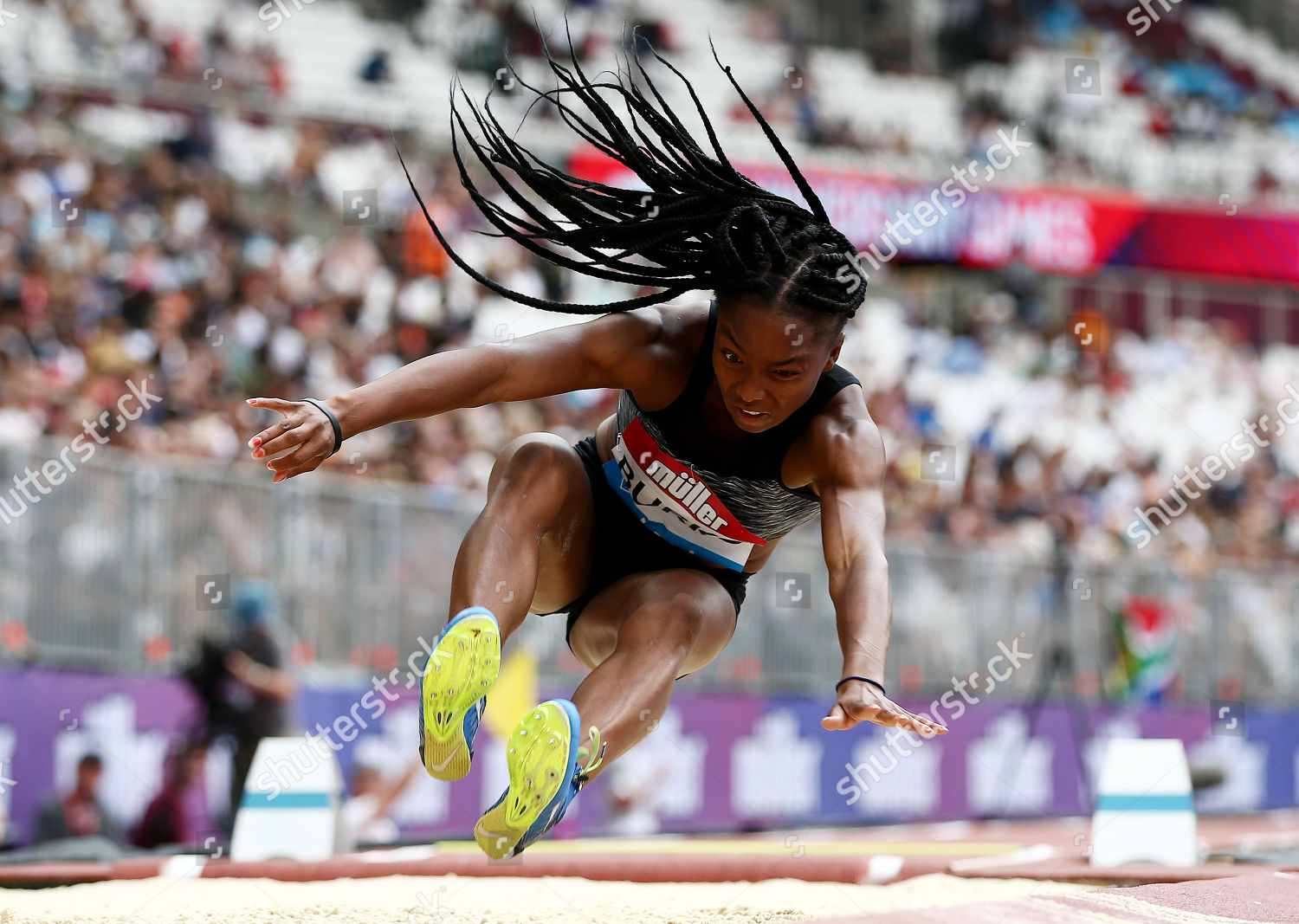 Quanesha Burks Usa During Womens Long Editorial Stock Photo - Stock ...