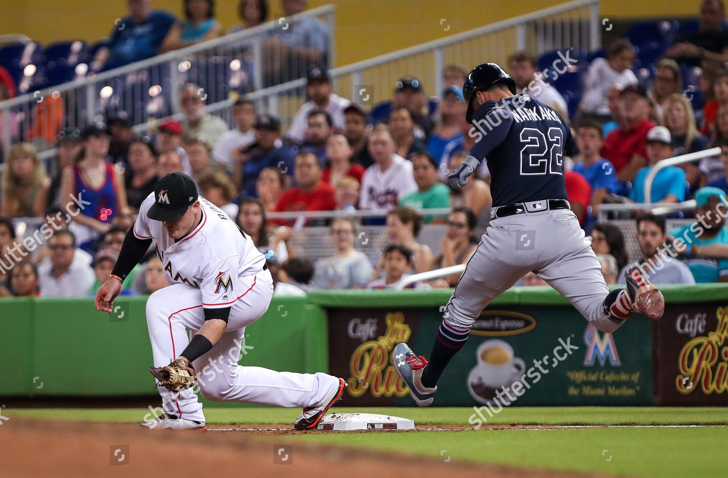 Miami Marlins First Baseman Justin Bour Editorial Stock Photo - Stock ...