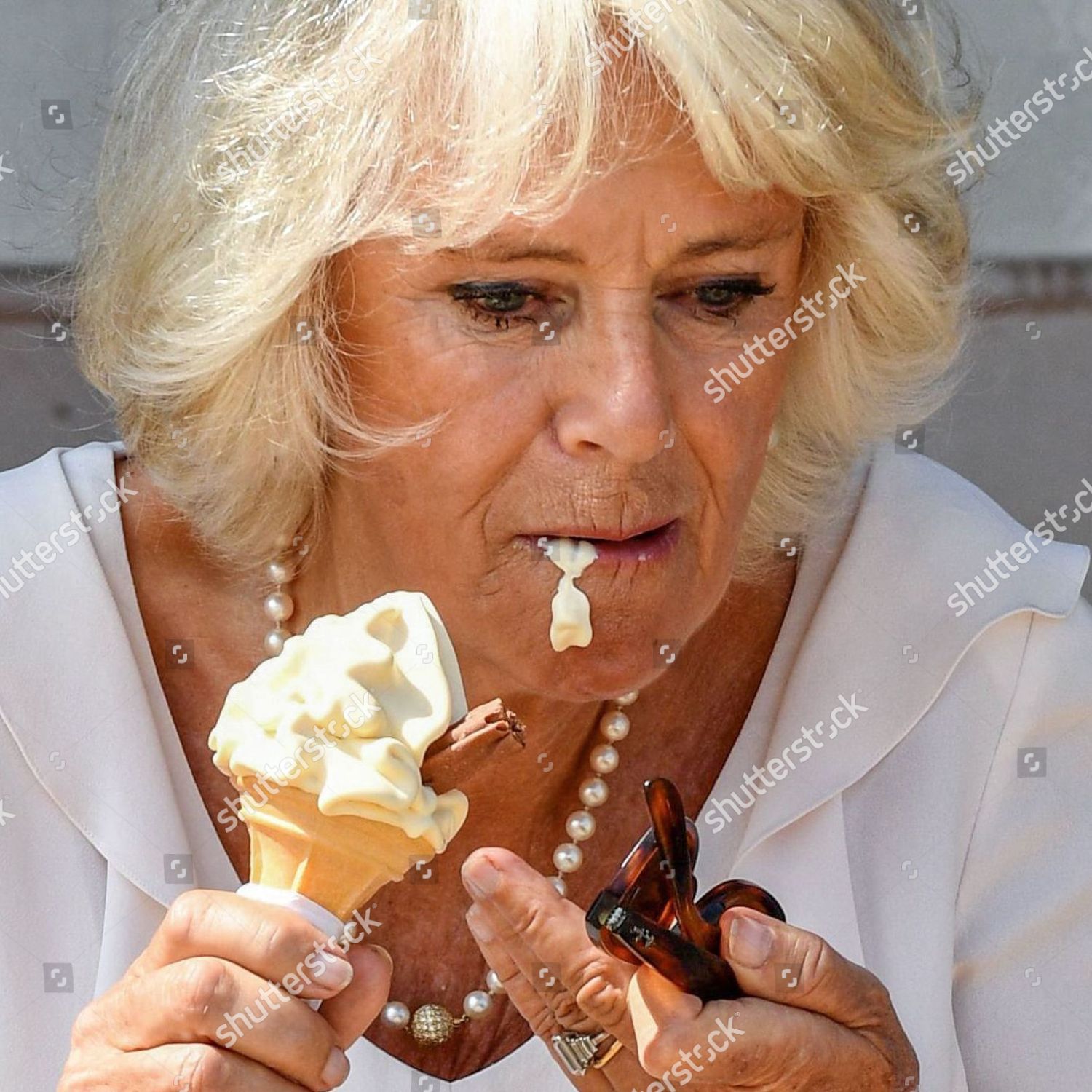 Camilla Duchess Cornwall Eating Ice Cream Editorial Stock Photo - Stock ...