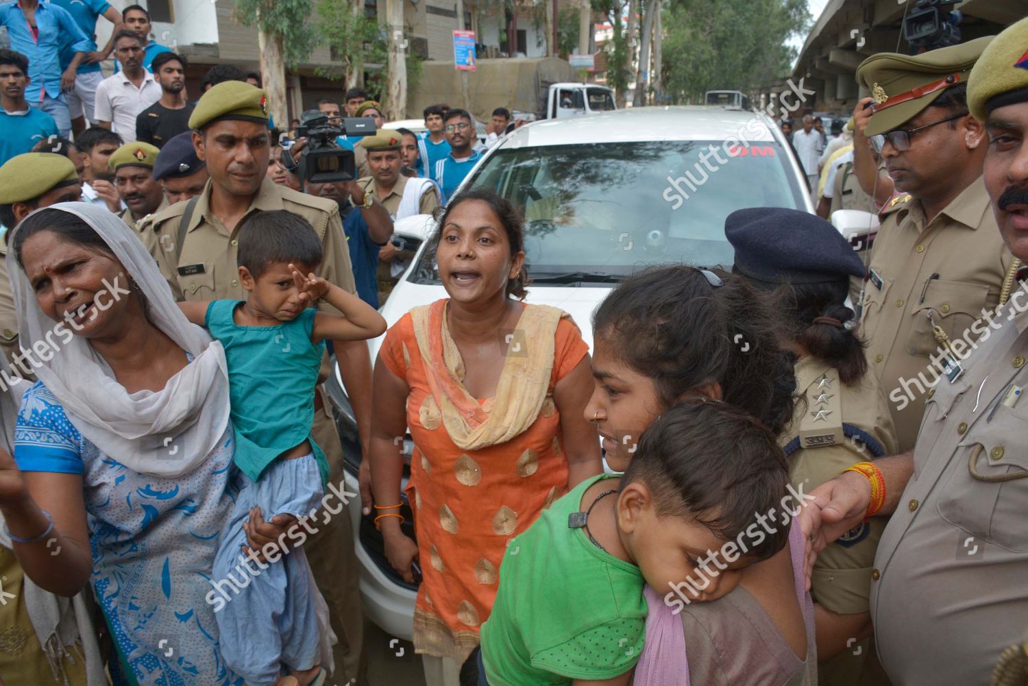 Residents Akash Nagar Protest Spot Where Editorial Stock Photo - Stock ...