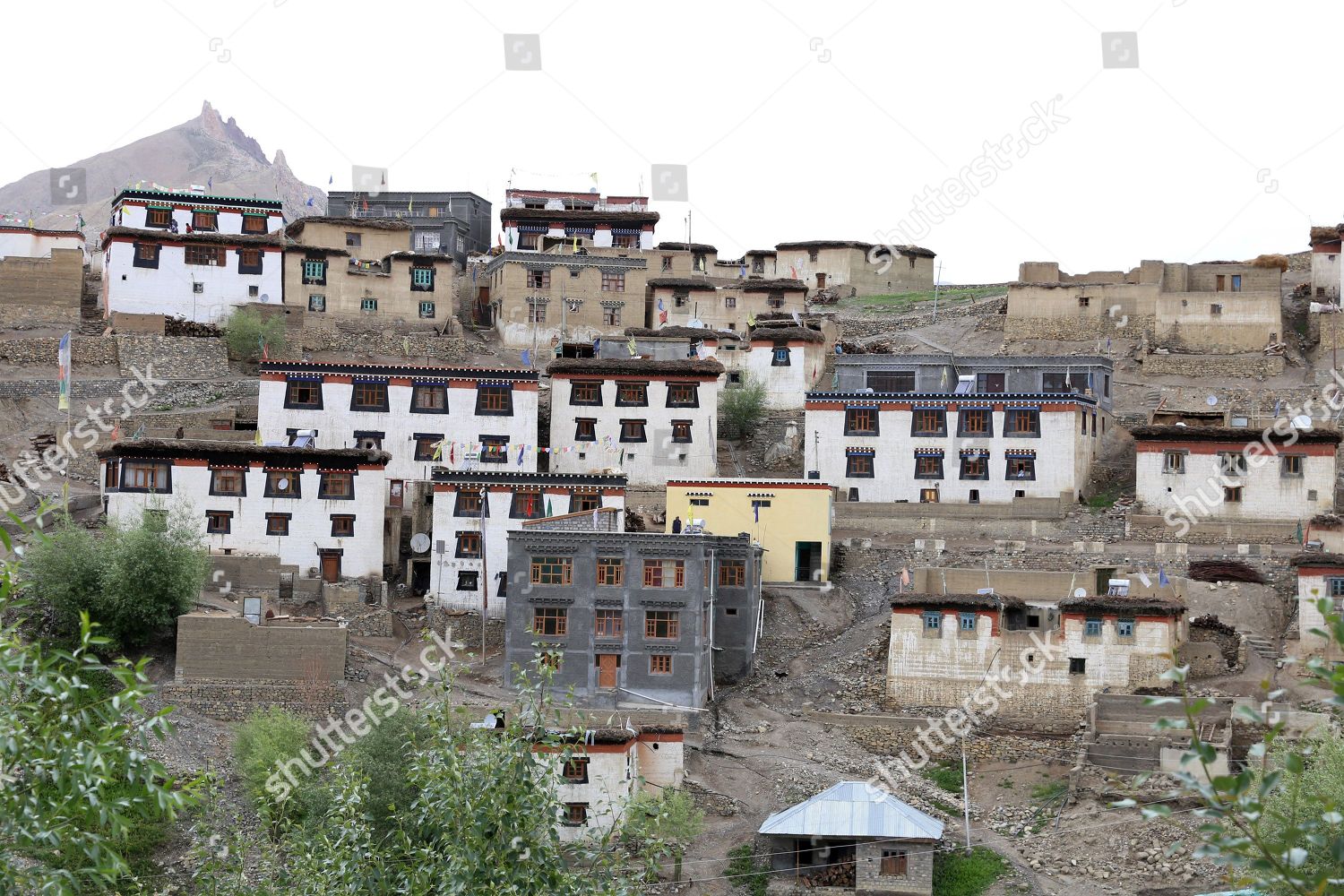 General View Houses Kibber Village Spiti Editorial Stock Photo - Stock ...