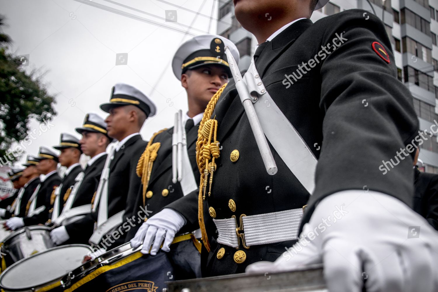 Peruvian Military Personnel Seen Marching Members Editorial Stock Photo ...