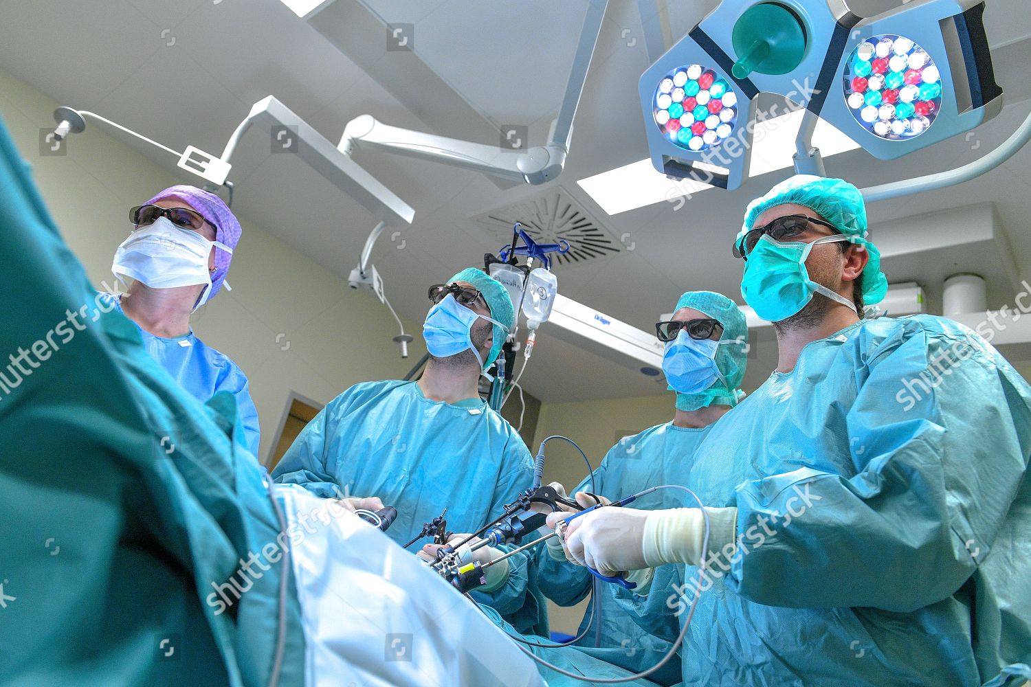 Surgeons During Groin Surgery Hospital Bergisches Editorial Stock Photo ...