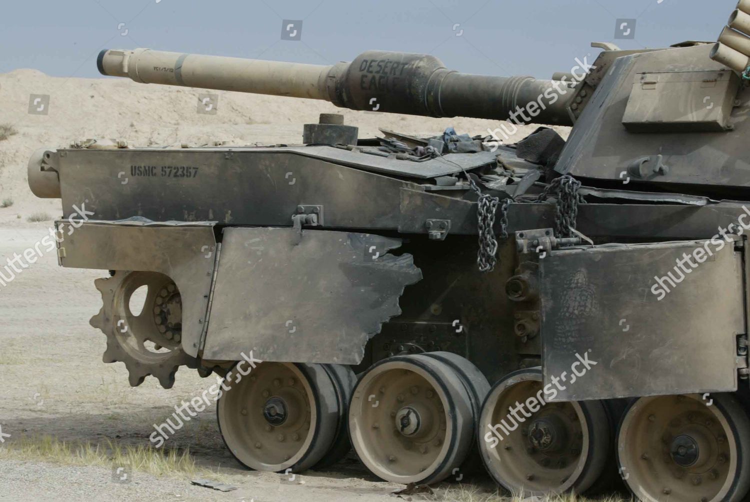 Destroyed American Abrams Tank Southern Iraqi Editorial Stock Photo ...
