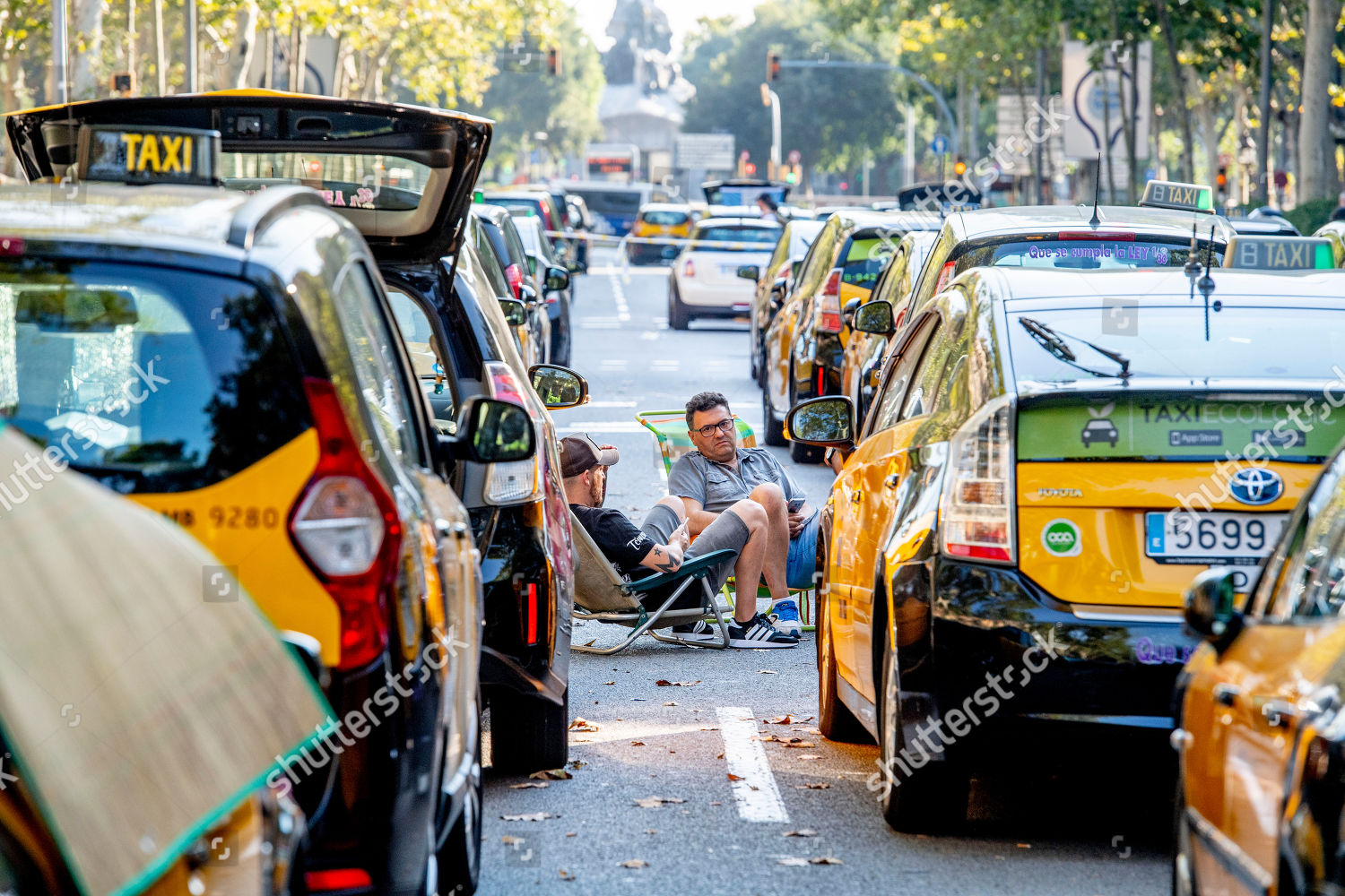 Group Taxis Seen Parked Awnings Tents Editorial Stock Photo - Stock ...