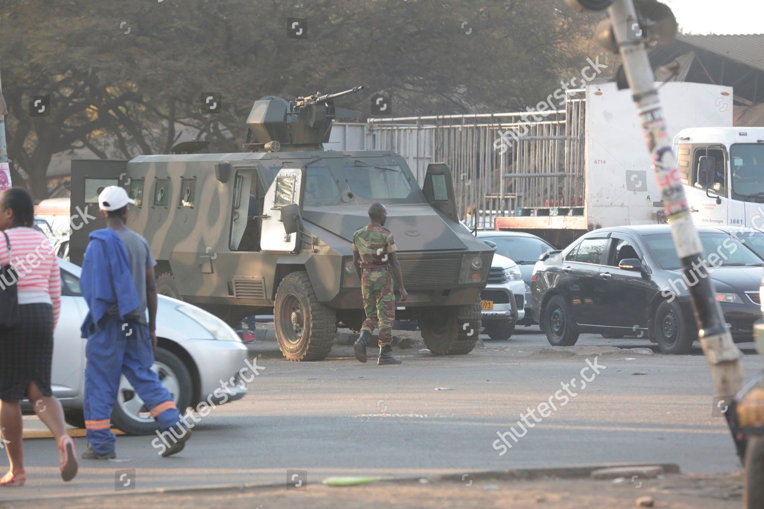 Army Truck Parked Intersection Mbare After Editorial Stock Photo ...