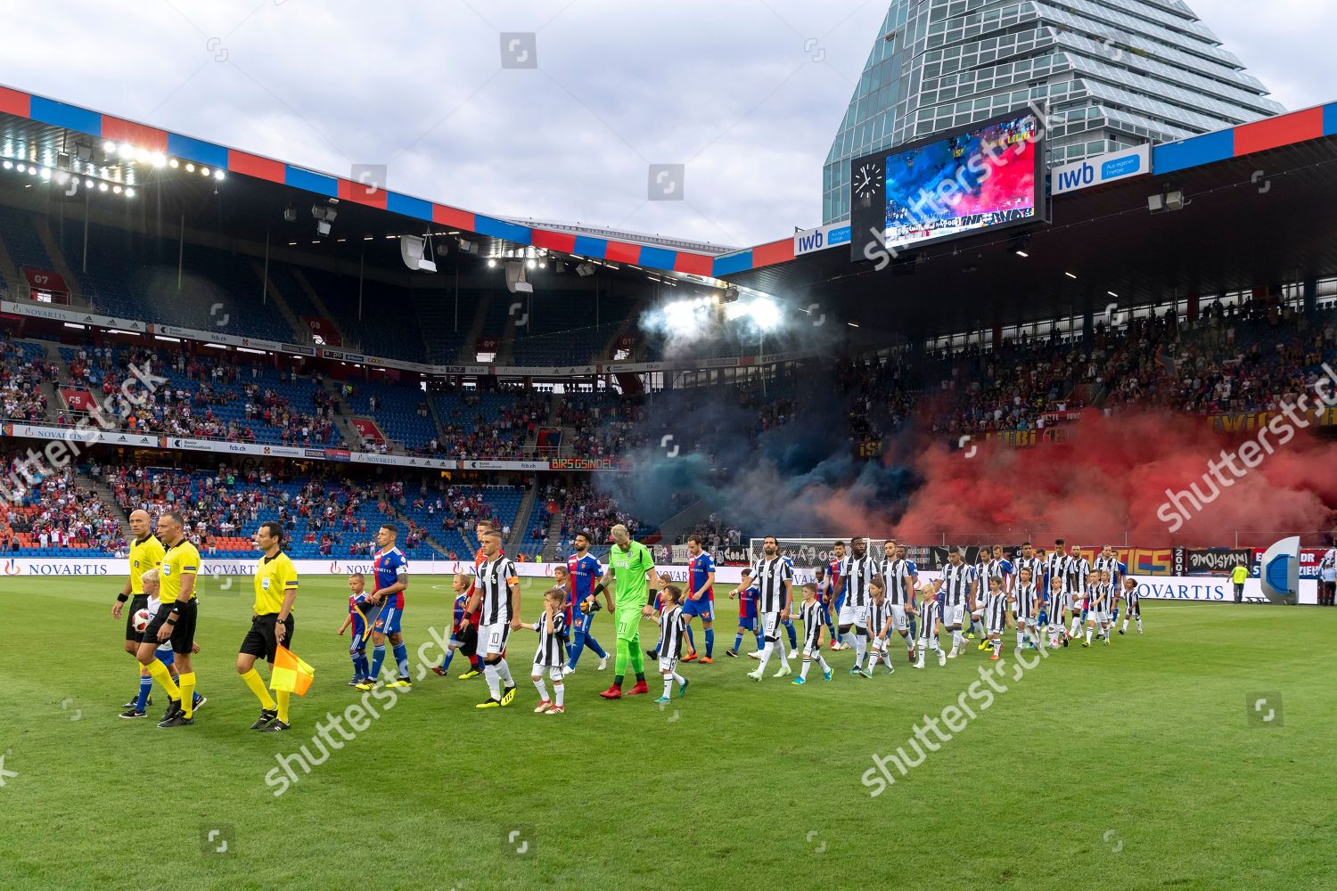 Teams Enter Pitch Prior Uefa Champions Editorial Stock Photo - Stock ...