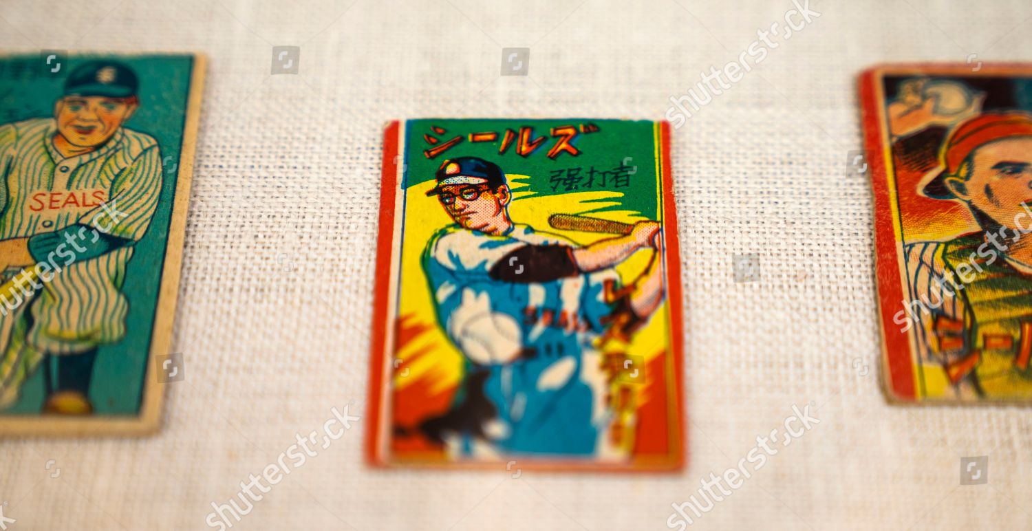 Menko Baseball Cards 1950s On Display Editorial Stock Photo - Stock ...