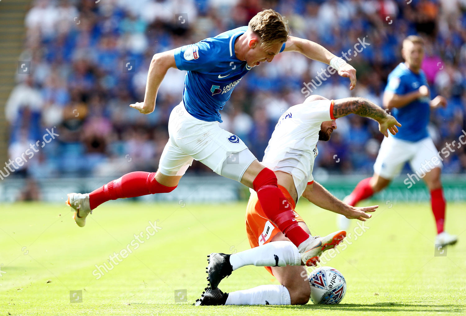Ronan Curtis Portsmouth Alan Mccormack Luton Editorial Stock Photo ...