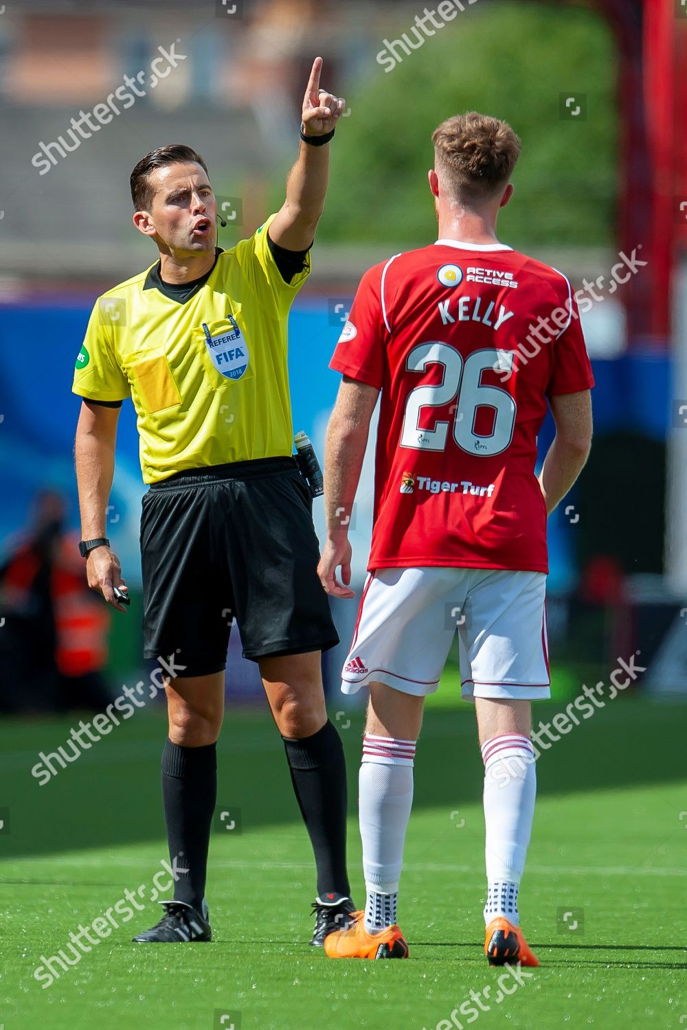 Referee Andrew Dallas Orders Sam Kelly Editorial Stock Photo - Stock ...