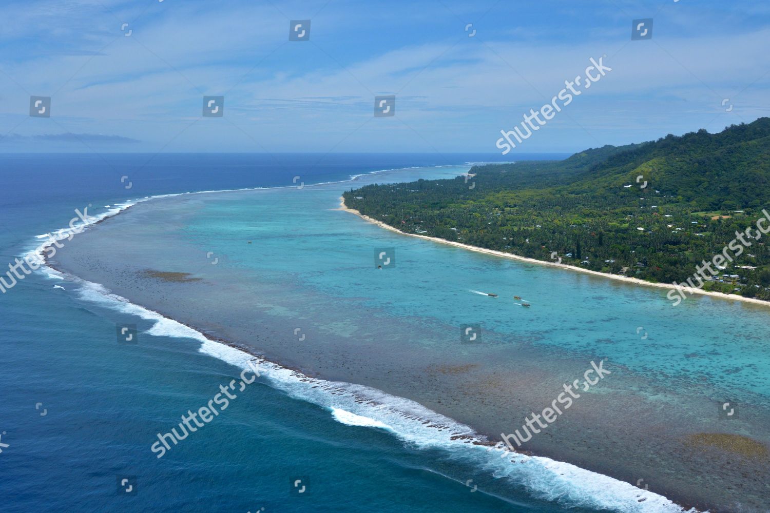 Aerial Landscape View Rarotonga Island Coral Editorial Stock Photo ...