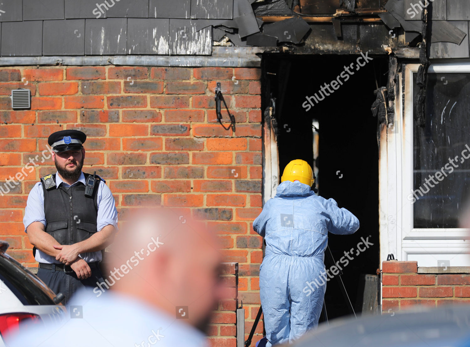 Police Investigation Team Scene House Fire Editorial Stock Photo ...