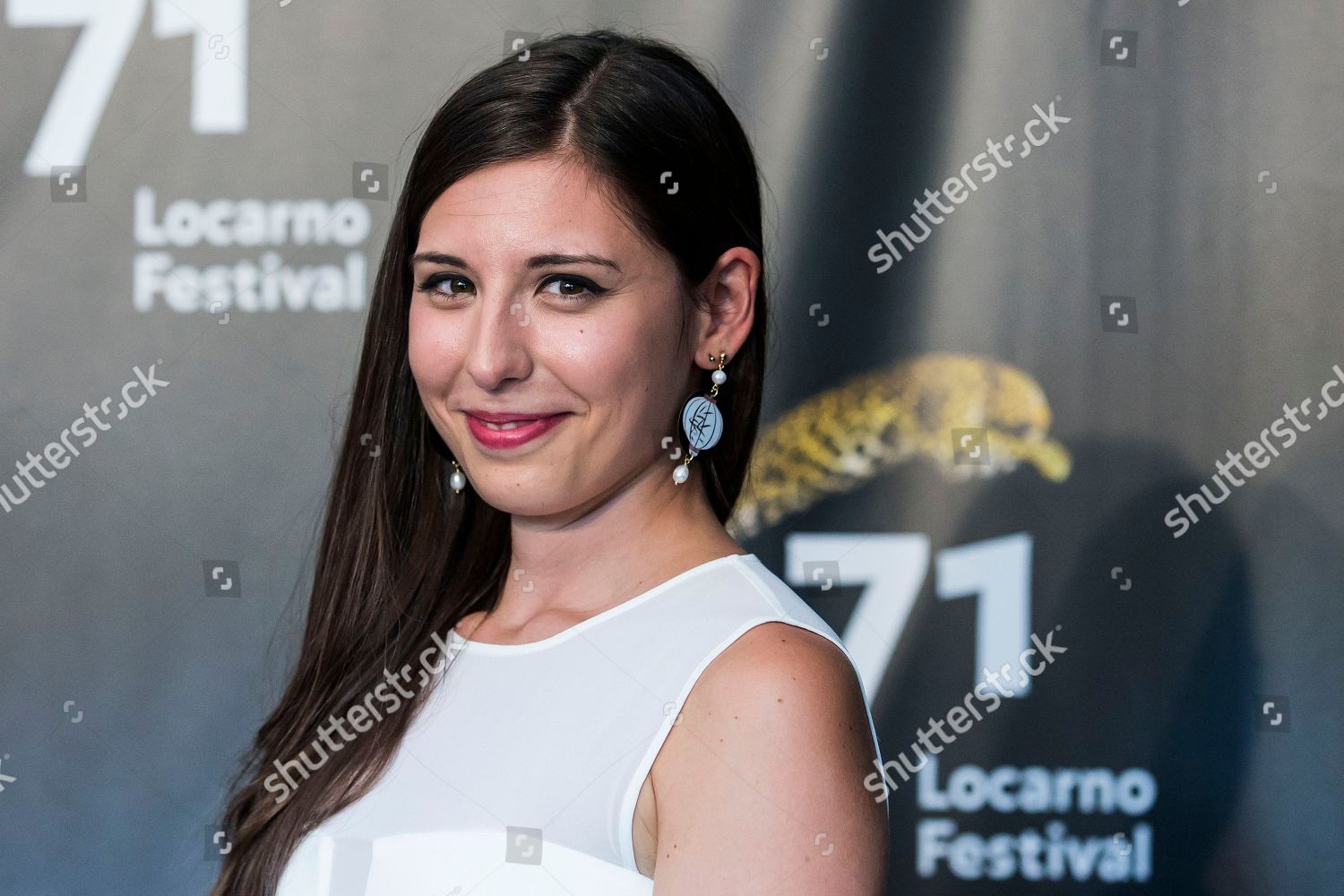 Italian Actress Annabella Calabrese Poses During Editorial Stock Photo ...