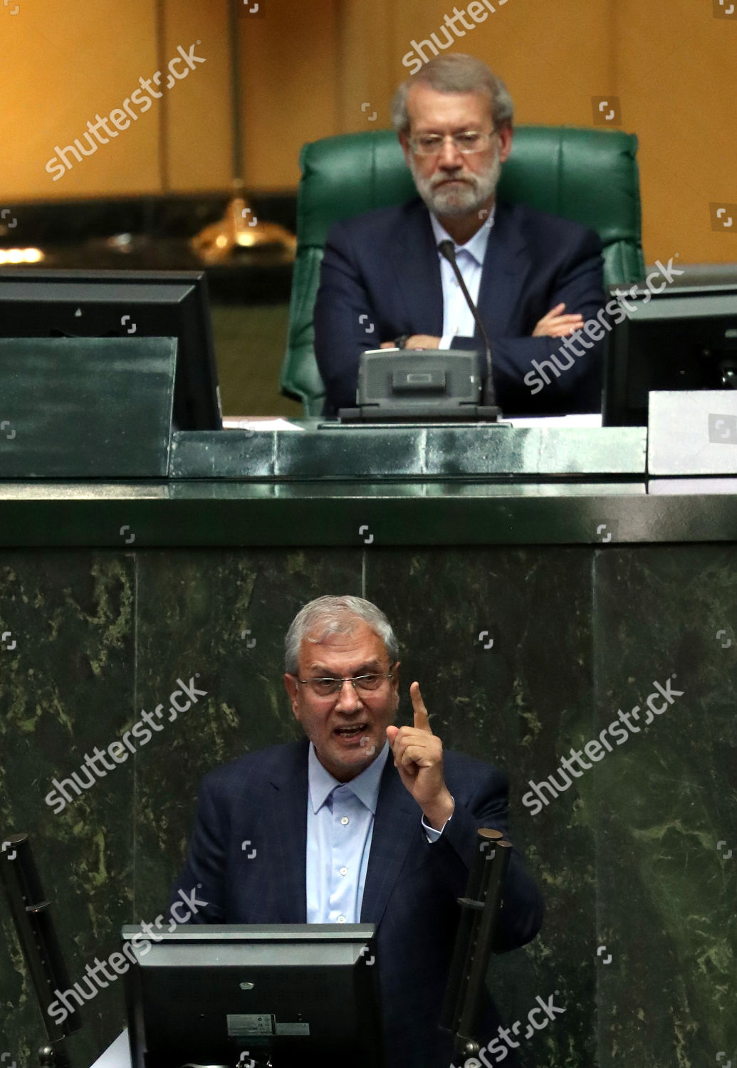 Iranian Labor Minister Ali Rabiei Speaks Editorial Stock Photo - Stock ...