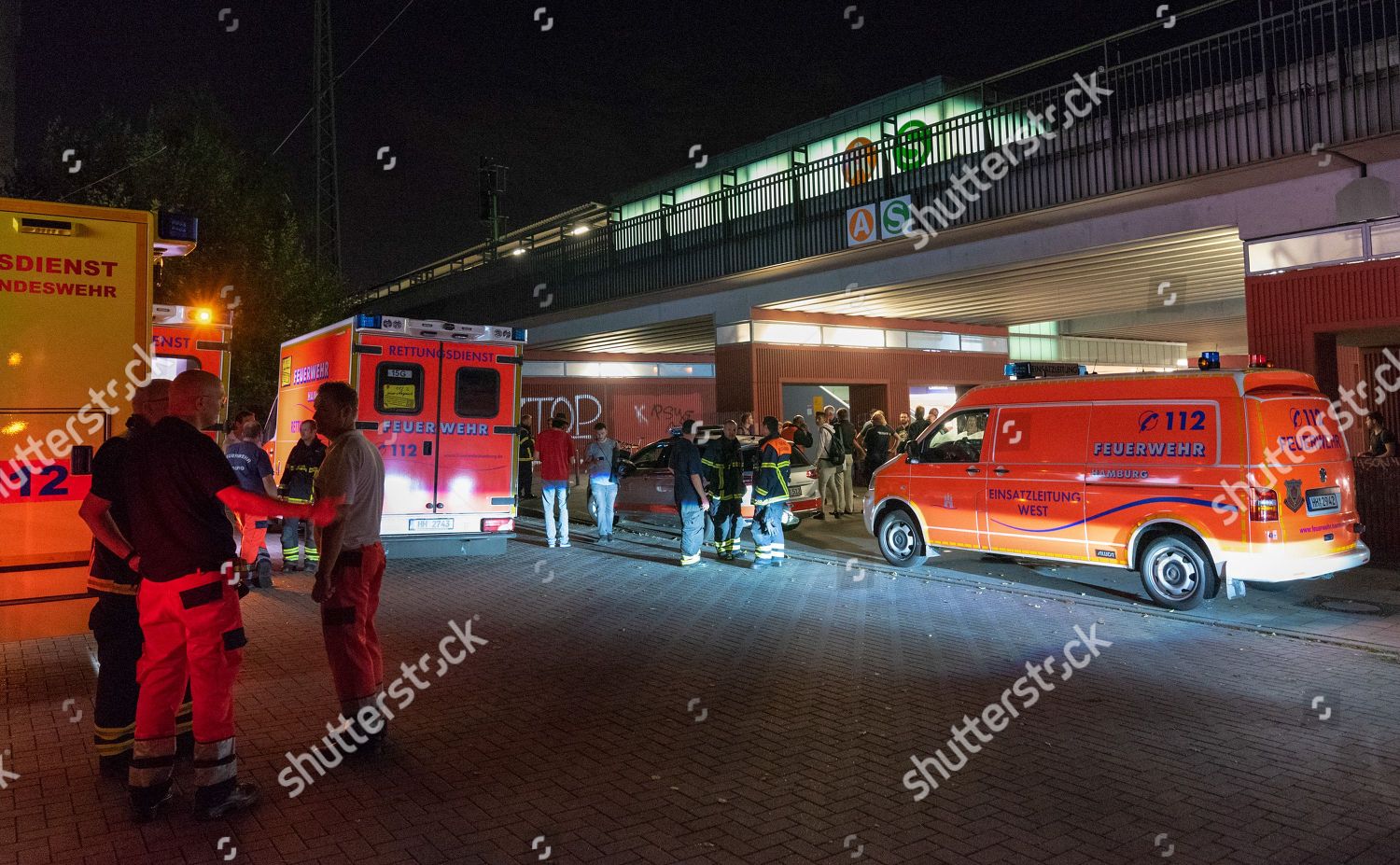 Rescue Workers Ambulances Stand Front Railway Editorial Stock Photo ...