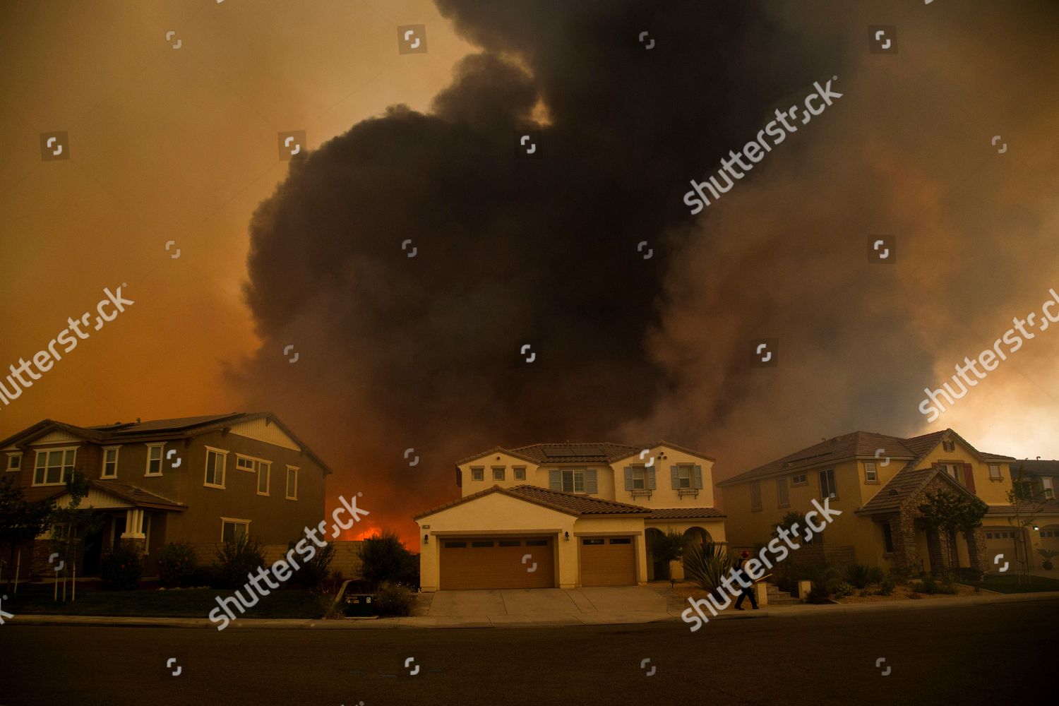 Flames Approach Homes During Holy Fire Editorial Stock Photo - Stock ...