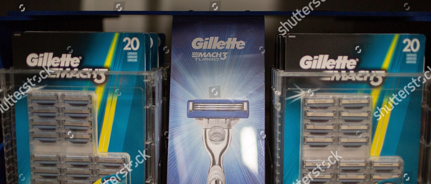 Gillette Razor Blades On Store Shelf Editorial Stock Photo - Stock ...