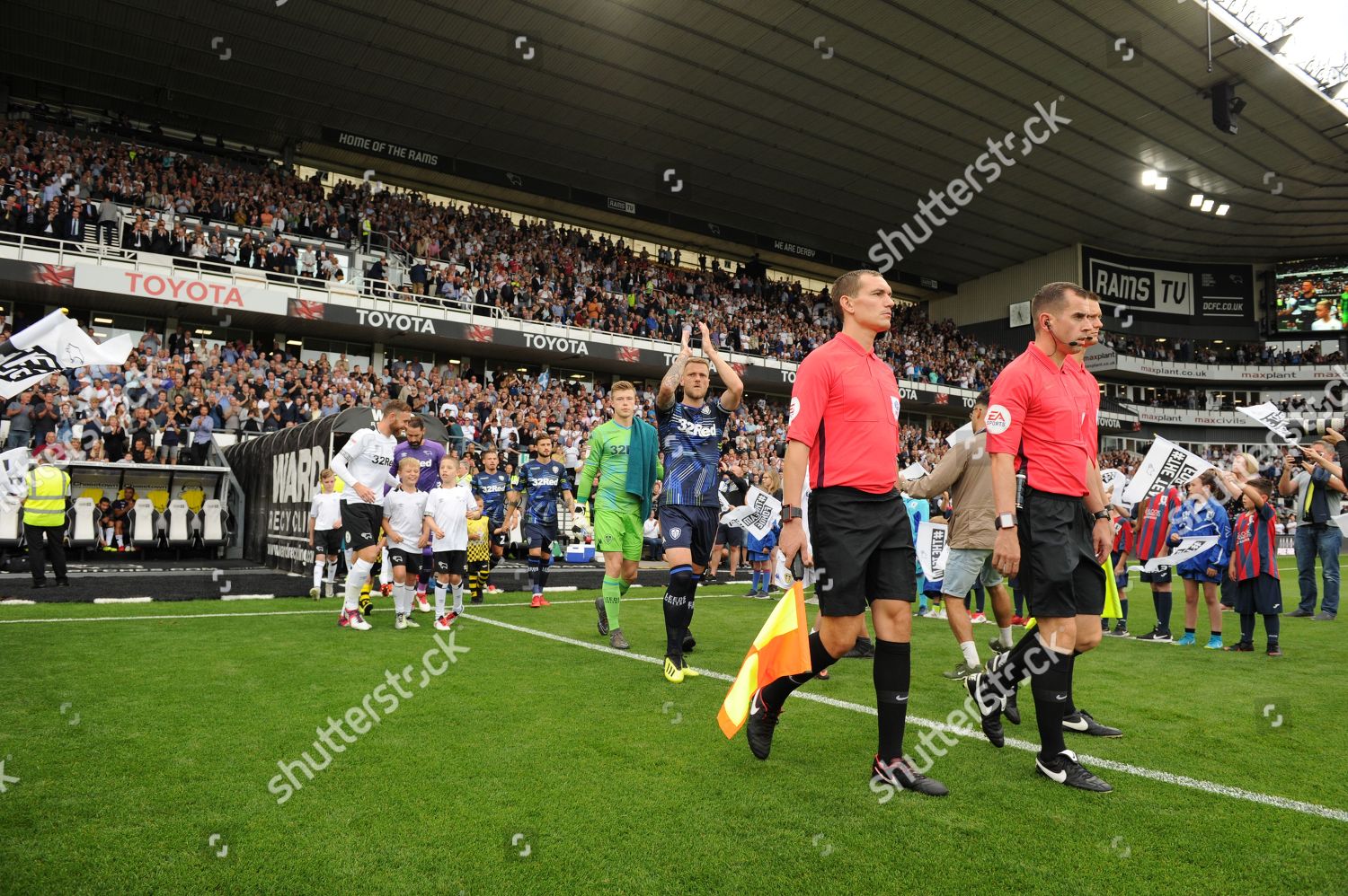 Teams Walk Out Onto Pitch Editorial Stock Photo - Stock Image ...