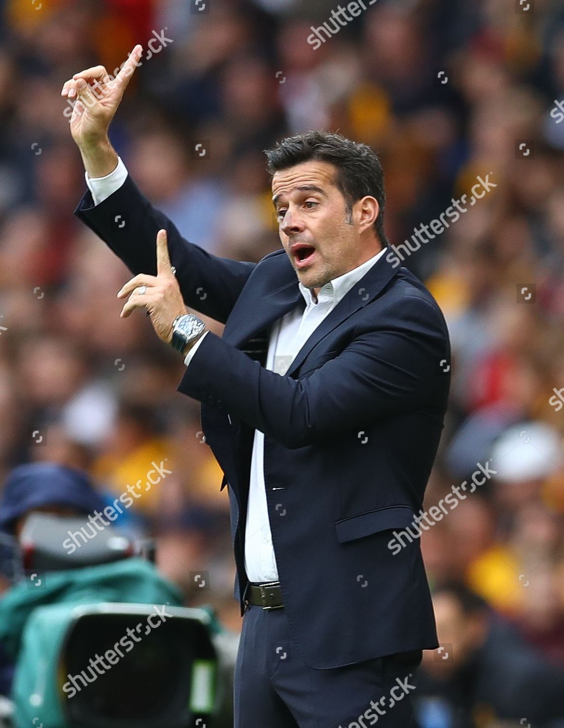 Everton Manager Marco Silva Gestures On Editorial Stock Photo - Stock ...