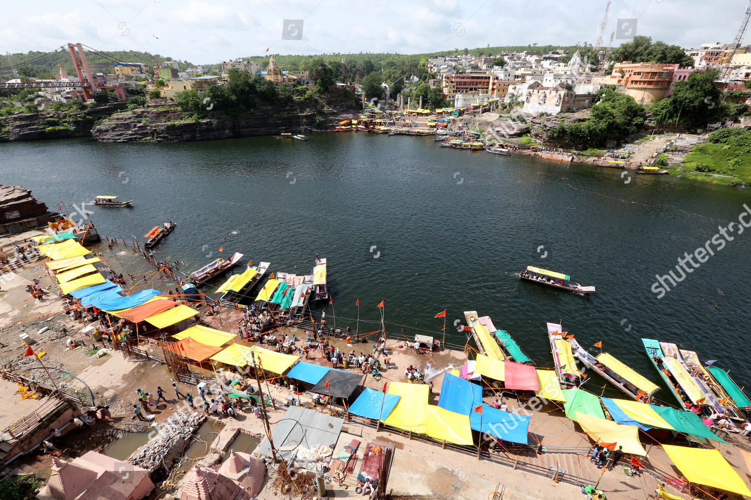 General View River Narmada Omkareshwar Near Editorial Stock Photo ...