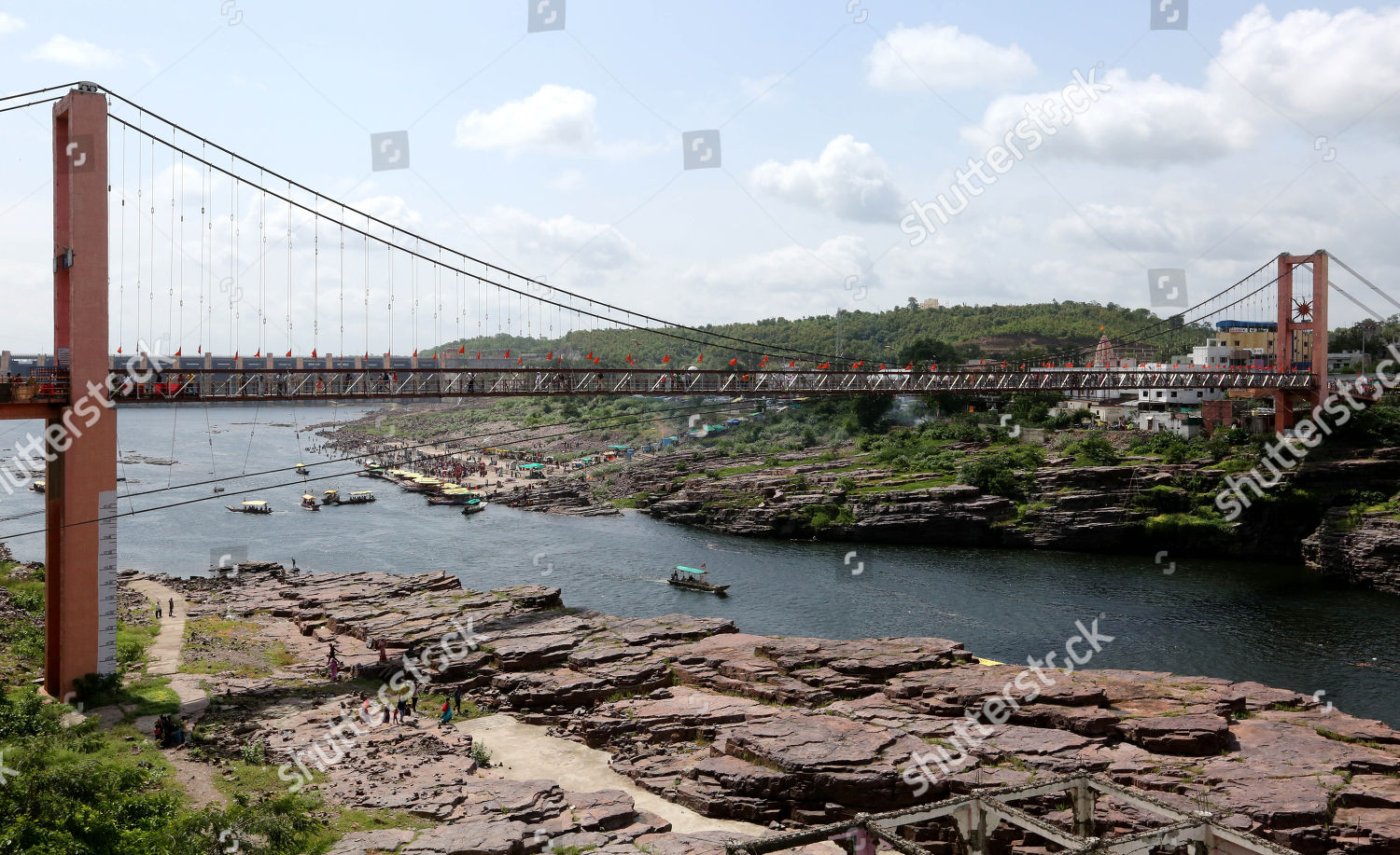 General View Bridge River Narmada Omkareshwar Editorial Stock Photo ...