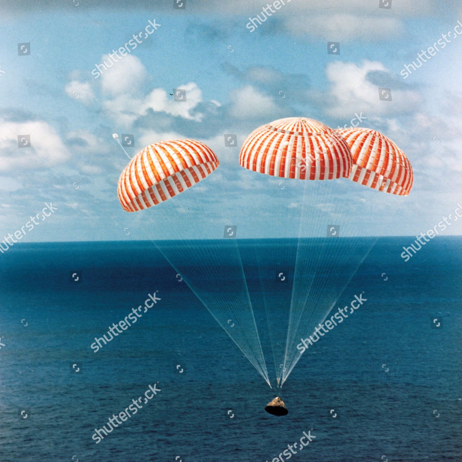 Apollo 14 Command Module Approaches Touchdown Editorial Stock Photo ...