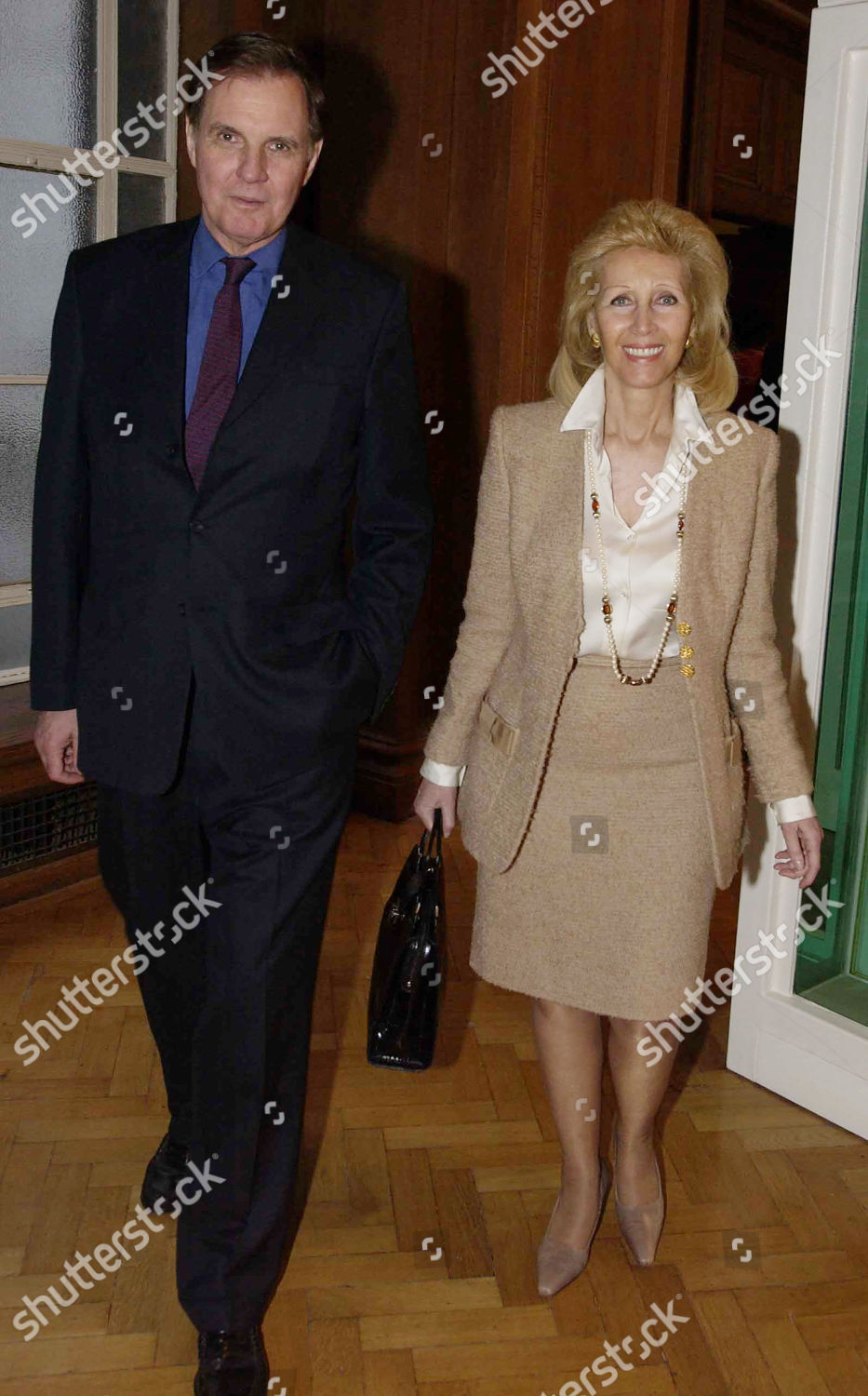 Jonathan Aitken His Partner Elizabeth Harris Editorial Stock Photo ...