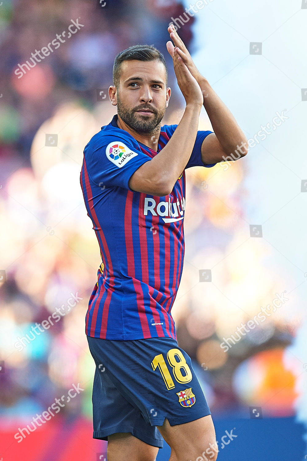 Jordi Alba Fc Barcelona Greets Fans Editorial Stock Photo - Stock Image ...