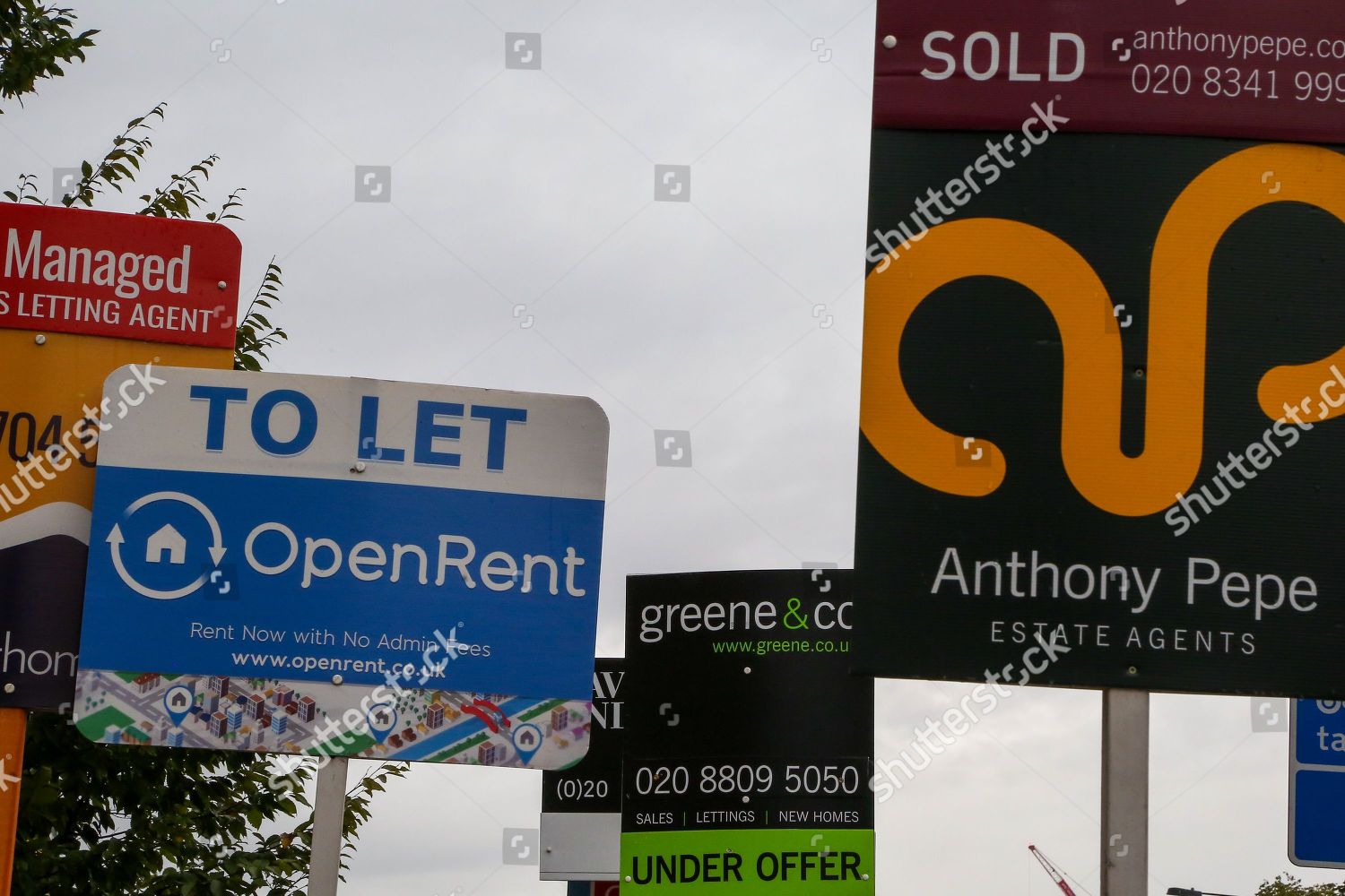 Estate Agents Boards Editorial Stock Photo - Stock Image | Shutterstock