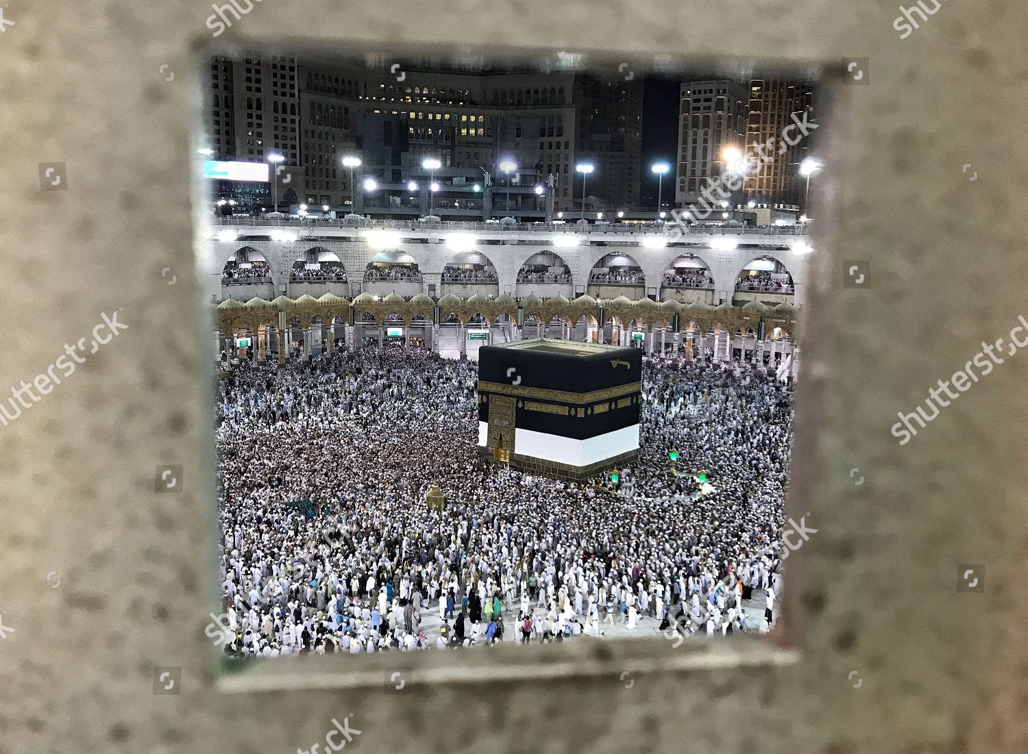 Muslim Hajj Pilgrims Praying Around Holy Editorial Stock Photo - Stock ...