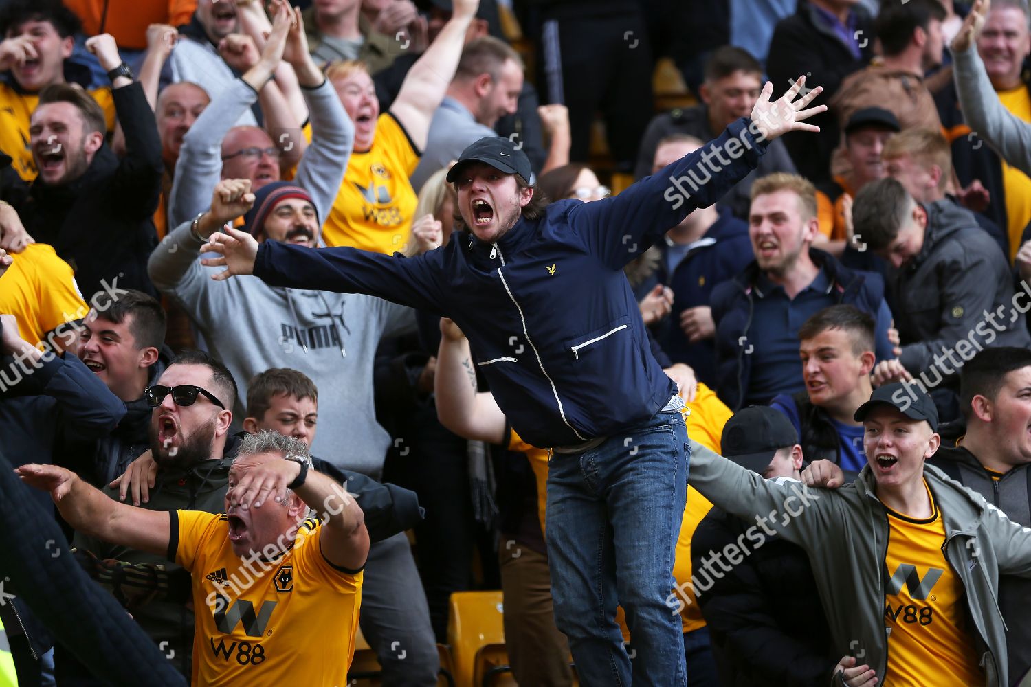 Wolverhampton Wanderers Fans Celebrates Their Side Editorial Stock ...