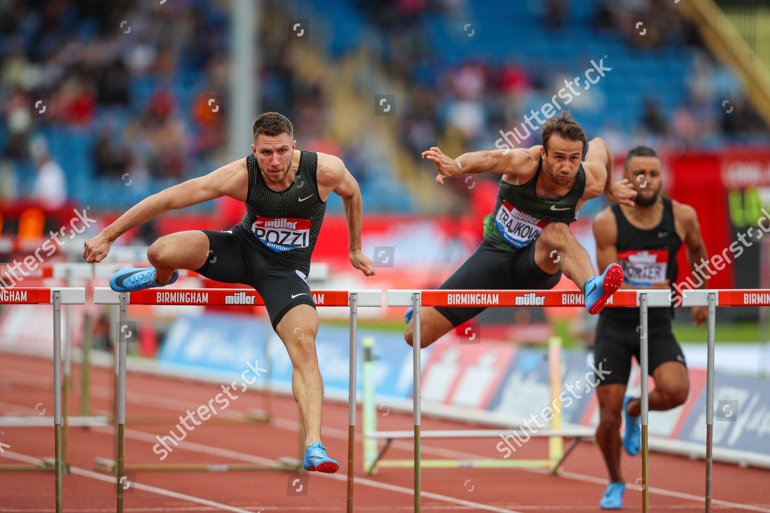 Mens 110m Hurdles Heat 1 During Editorial Stock Photo - Stock Image ...