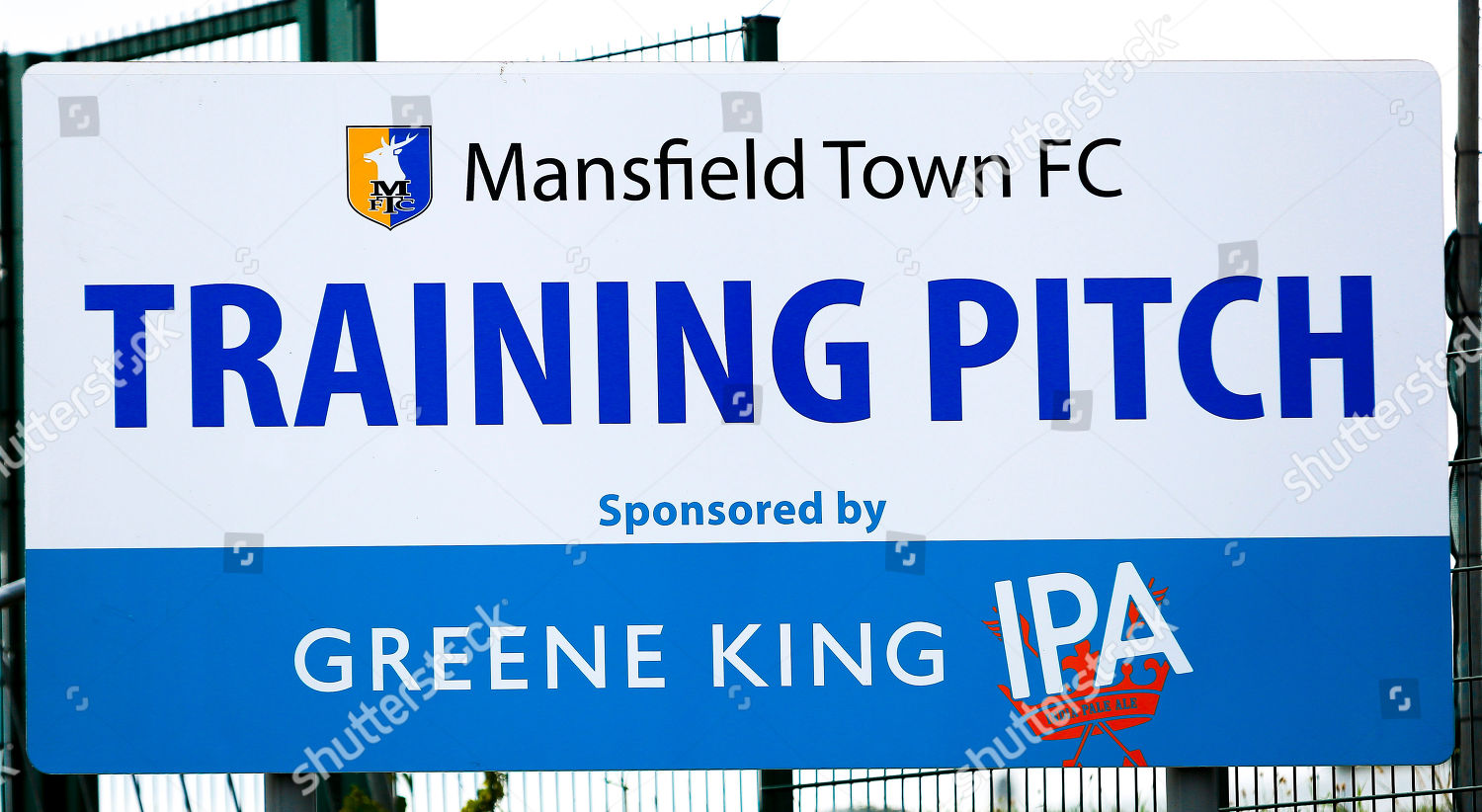 Mansfield Town Training Pitch Sign One Editorial Stock Photo - Stock ...