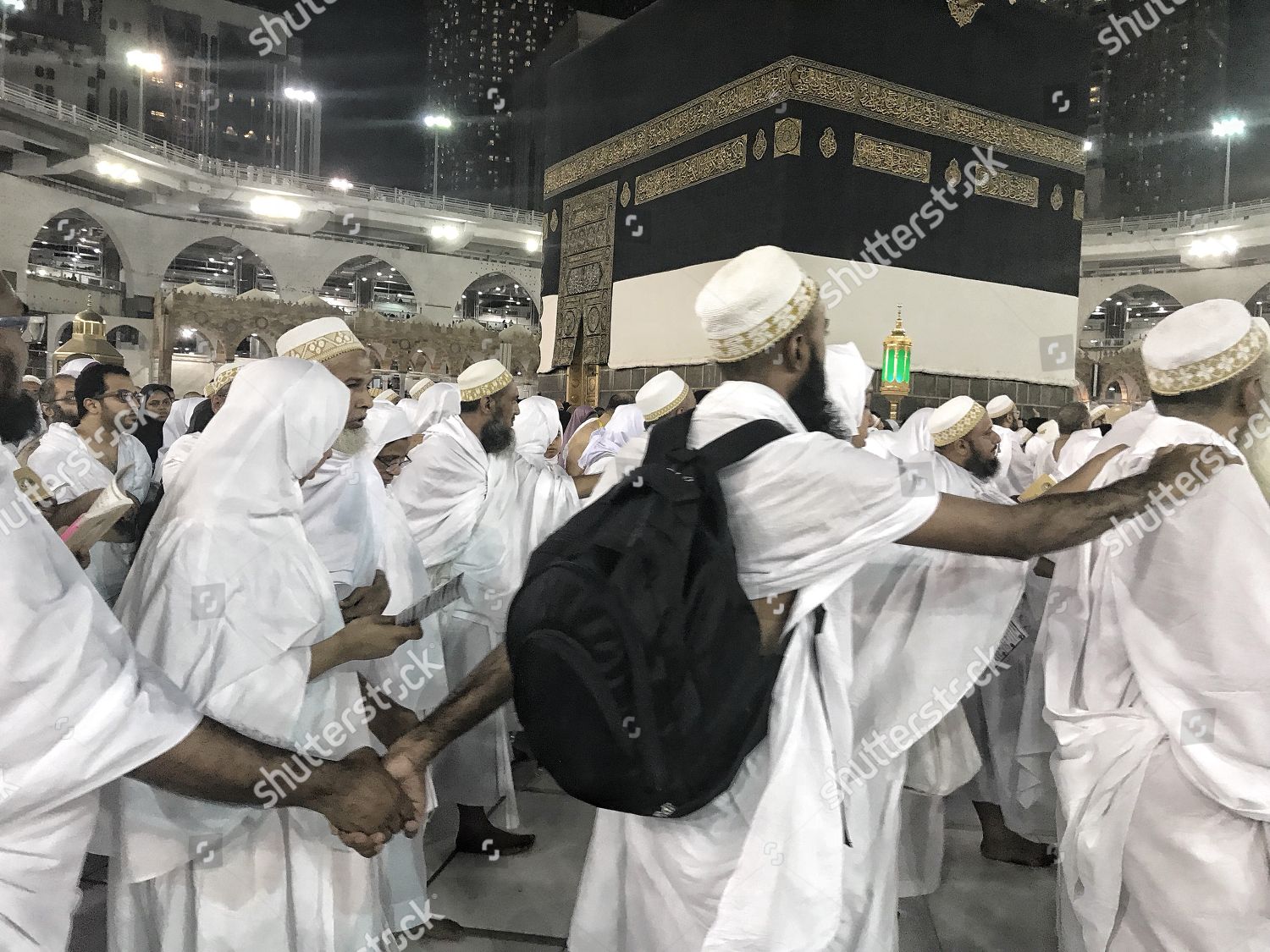 Muslim Hajj Pilgrims Praying Around Holy Editorial Stock Photo - Stock ...