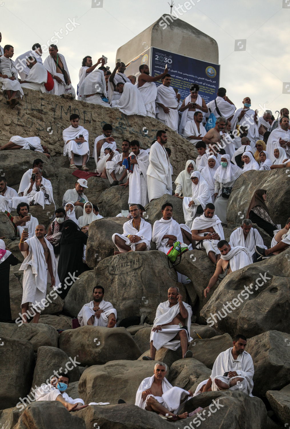 Muslim Hajj Pilgrims Pray During Hajj Editorial Stock Photo - Stock ...