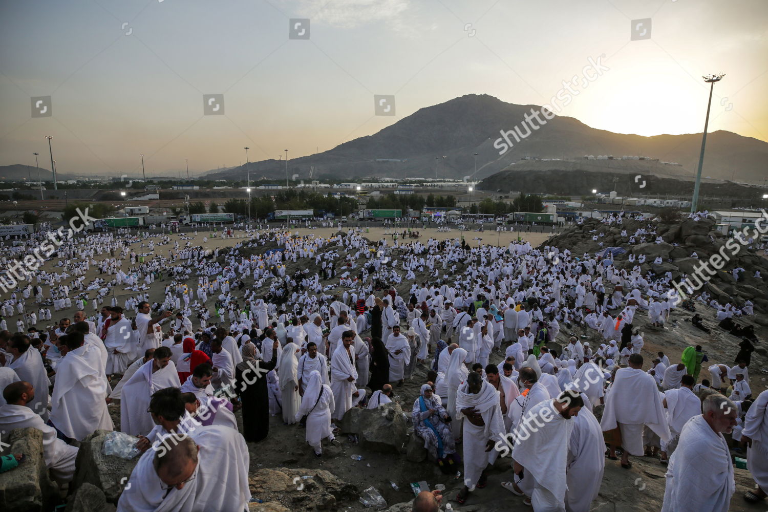Muslim Hajj Pilgrims Pray During Hajj Editorial Stock Photo - Stock ...