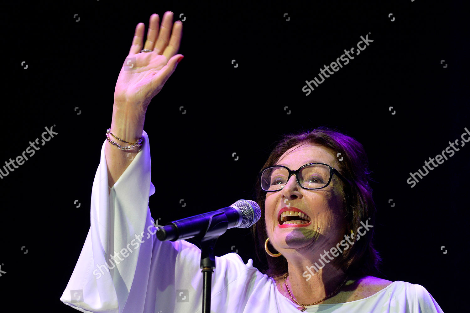 Greek Singer Nana Mouskouri Performs On Editorial Stock Photo - Stock ...