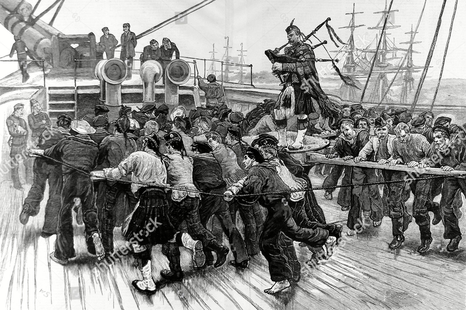 Royal Navy Sailors Soldiers Scottish Regiment Editorial Stock Photo ...