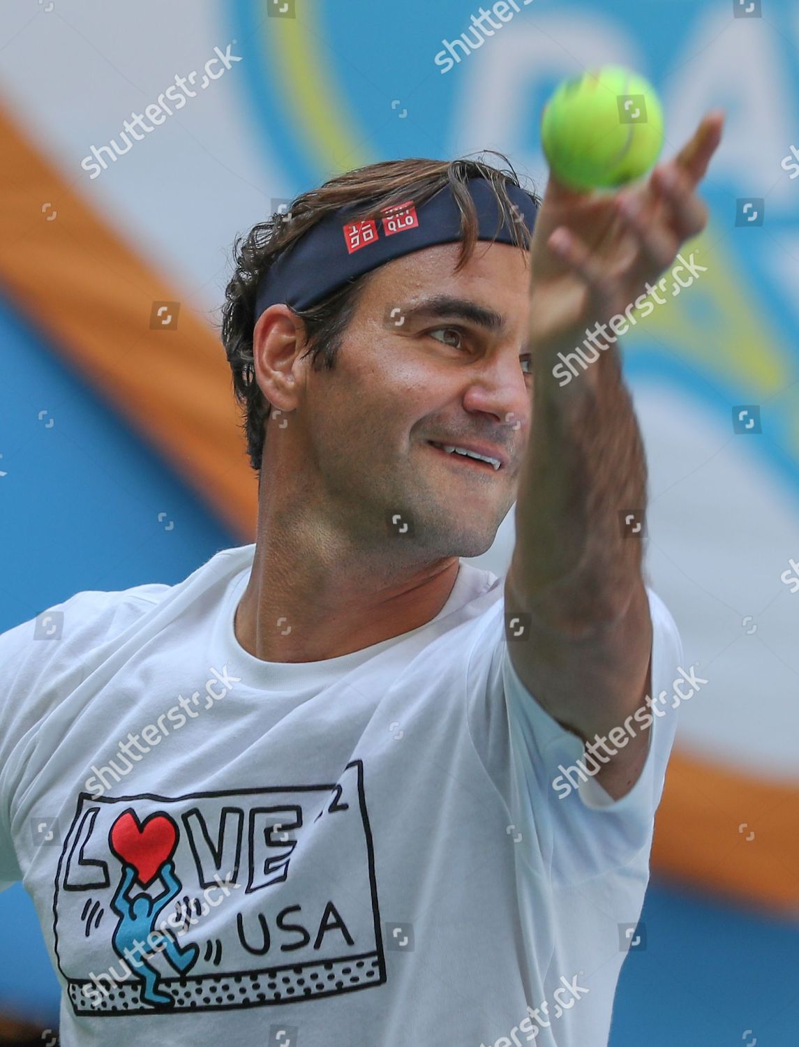 Roger Federer Practice Session On Arthur Editorial Stock Photo - Stock ...