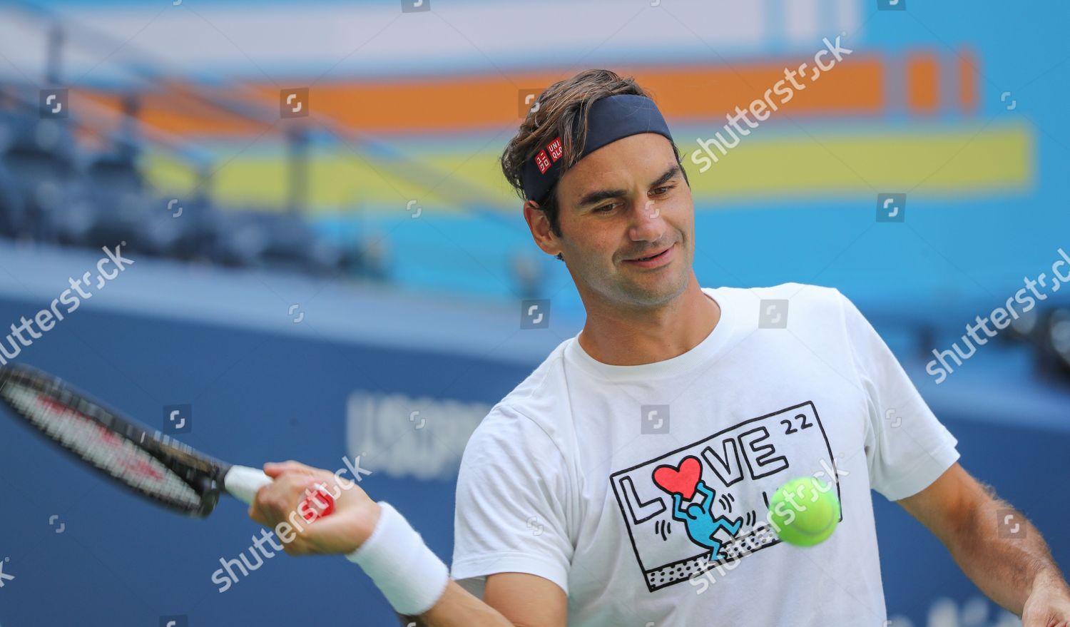 Roger Federer Practice Session On Arthur Editorial Stock Photo - Stock ...